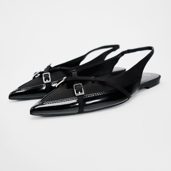 Zara | Shoes | Zara Slingback Buckled Flat Shoes | Poshmark